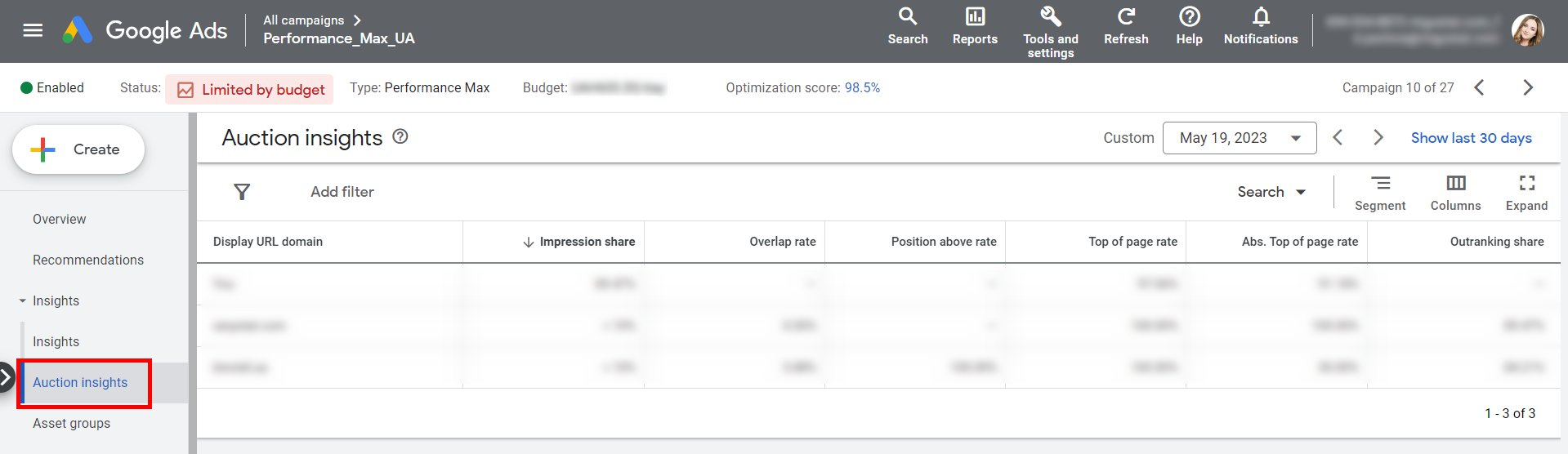 Google Ads “Auction Insights” report: why it is important and how to use it